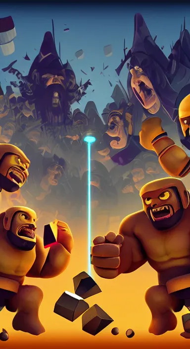 cool laser theme clash of clans style style app | Stable Diffusion ...