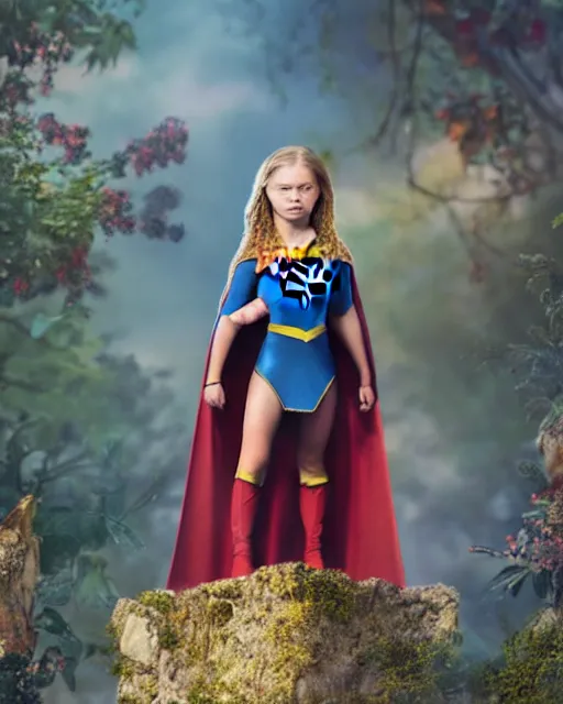 closeup face profile portrait of greta thunberg as | Stable Diffusion ...