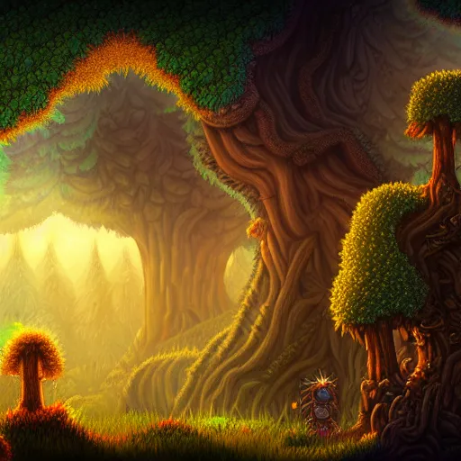 portrait of Terraria World, Forest Biome, game, | Stable Diffusion