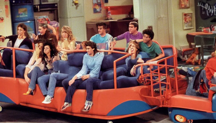 1990s photo of inside the Friends Show roller coaster | Stable ...