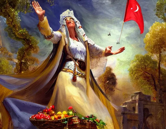 turkish priestess, arms raised at temple of the stars | Stable ...