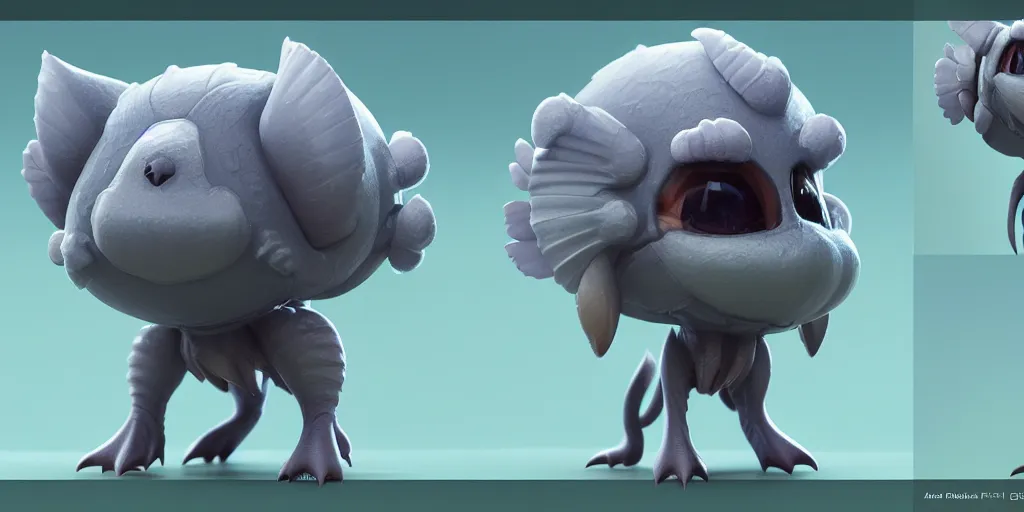 a cute scifi fauna pet by neville page, ken | Stable Diffusion | OpenArt