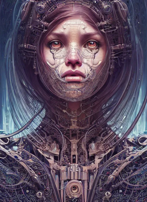 ancient beautiful cyborg girl face portrait, intricate | Stable ...