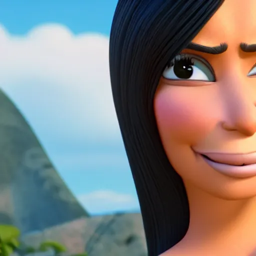 kim kardashian as seen in pixar animated movie 4k | Stable Diffusion