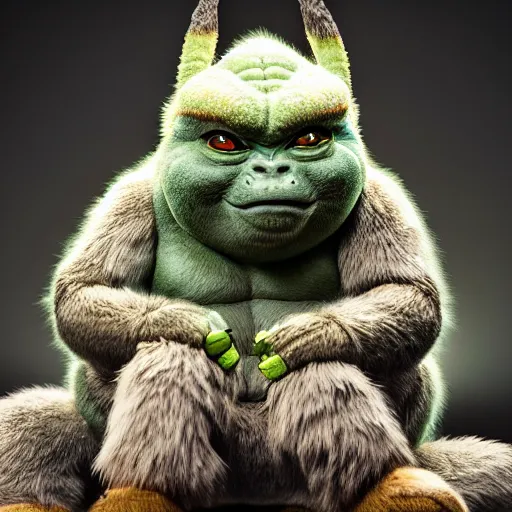 godzilla yoda donkey kong pikachu yeti chicken, highly | Stable ...