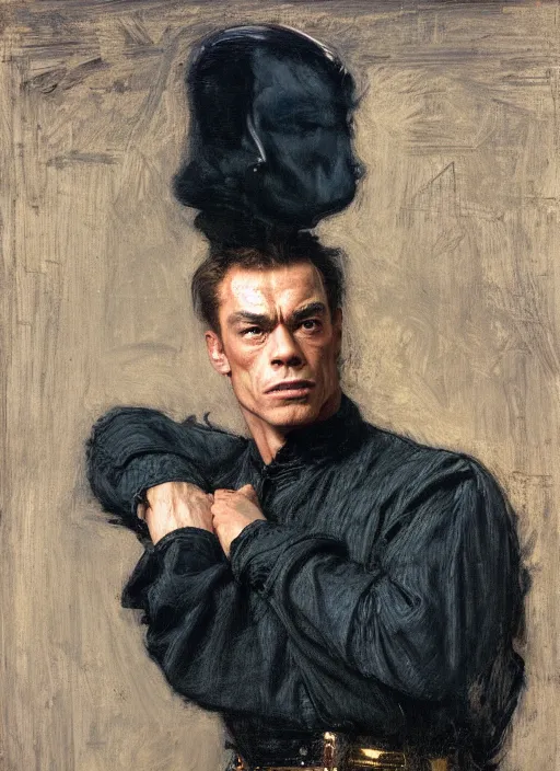 a beautiful painting of jean claude van damme by John | Stable Diffusion