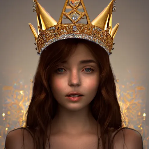 beautiful girl with a diamond jeweled crown with a | Stable Diffusion ...