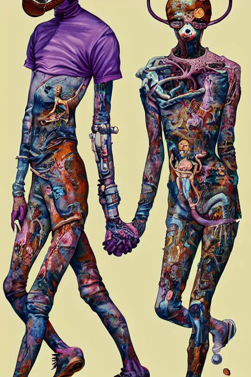 a surreal frances bacon and james jean painting of two | Stable ...