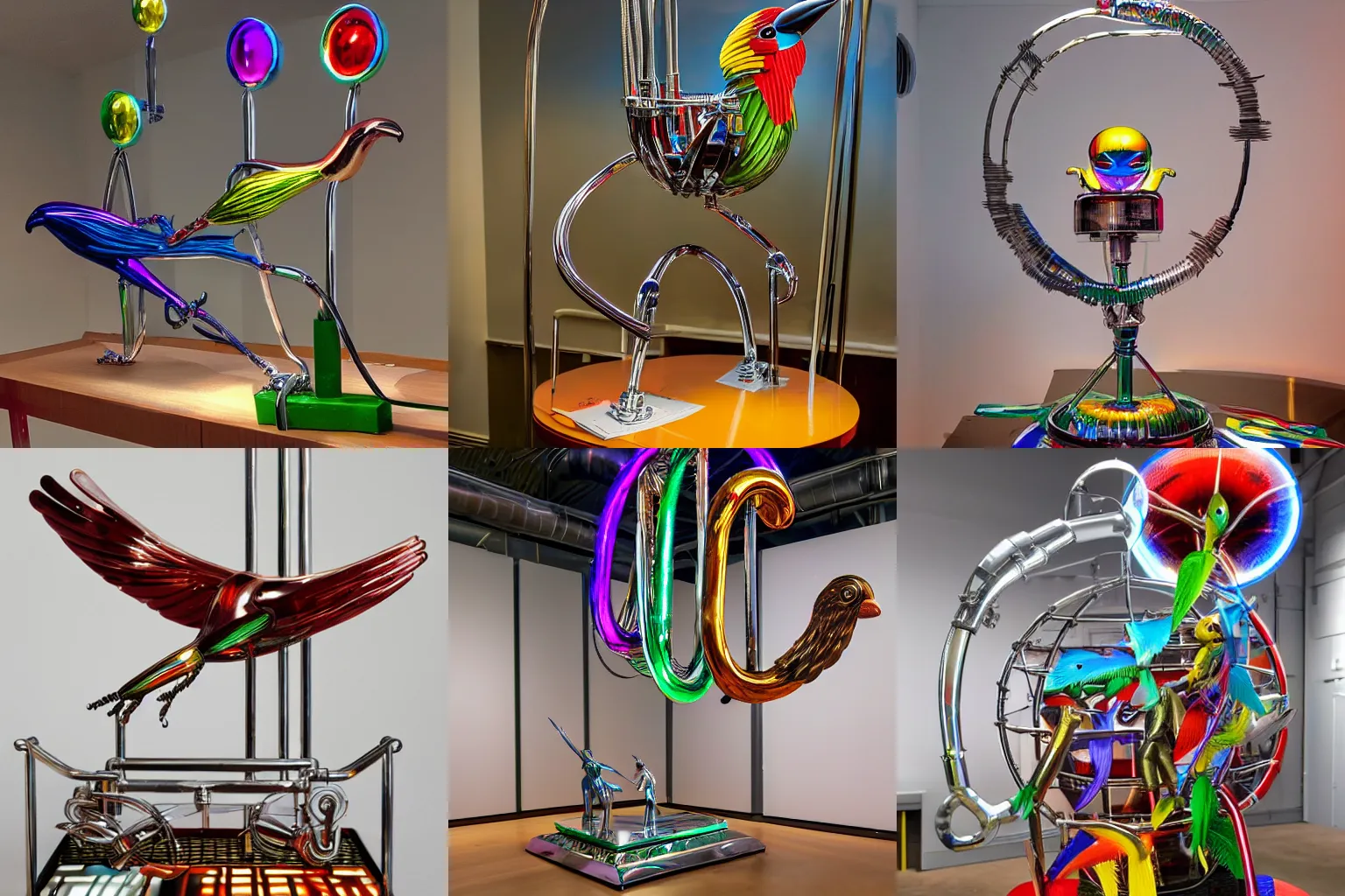 A propaganda, chrome simple mechanical parrot | Stable Diffusion | OpenArt