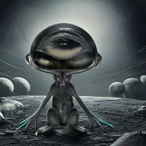 alien rabbit in the space by HR giger, octane render, | Stable Diffusion