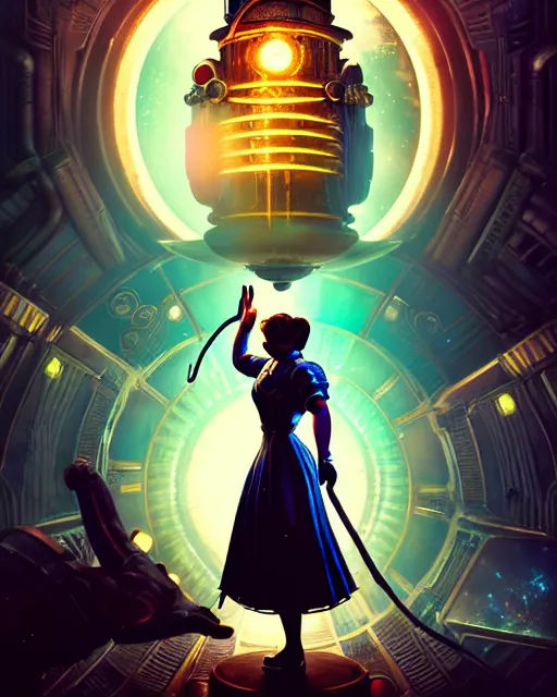 bioshock action game in space by artgerm, greg | Stable Diffusion | OpenArt