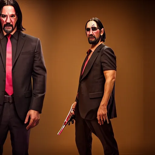 Walter as John Wick, promo shoot, studio lighting | Stable Diffusion ...