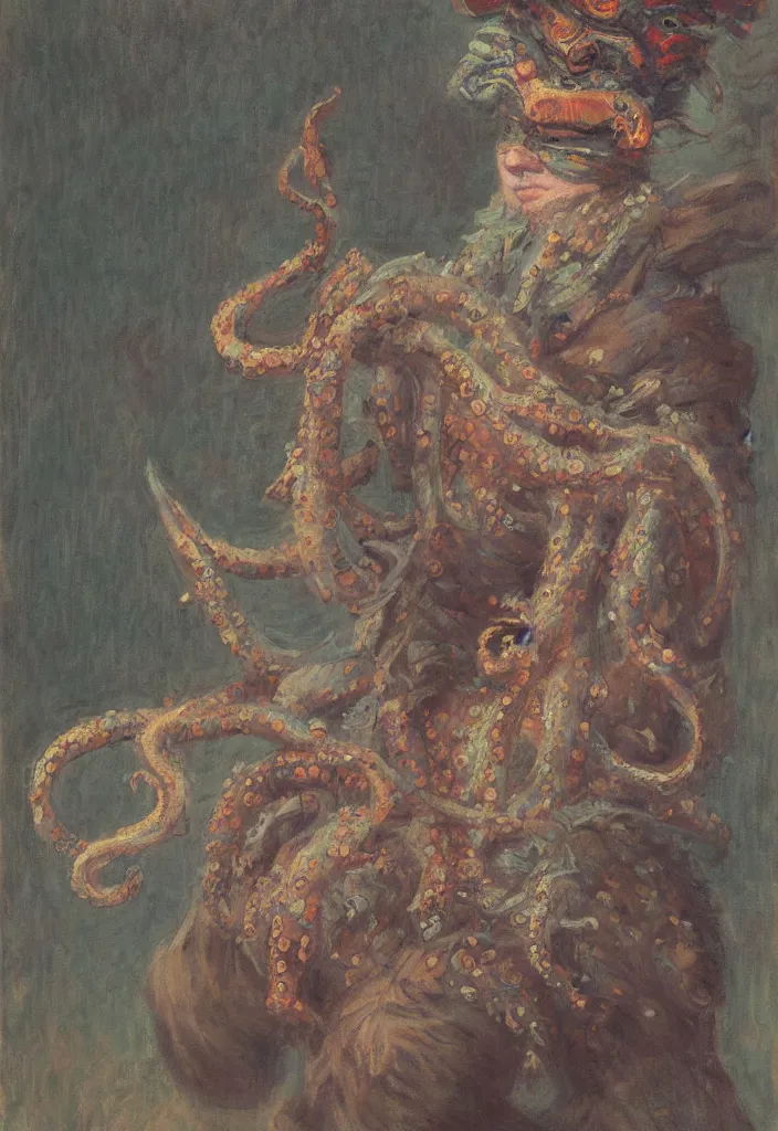 a magical fantastic samurai with a octopus mask by | Stable Diffusion ...