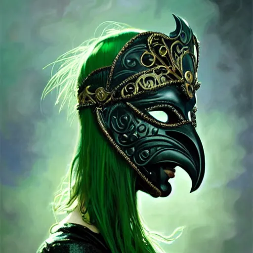 portrait of man, emerald ritual mask of nordic god, | Stable Diffusion ...