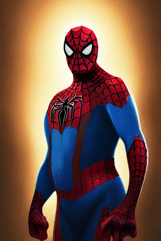 majestic and regal portait of big fat tummy spiderman, | Stable ...