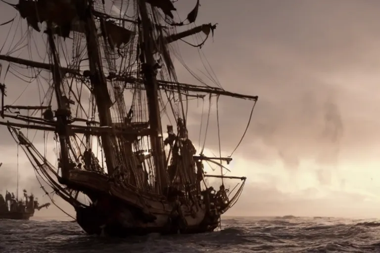 vfx movie pirate ships firing canons 8 5 mm by | Stable Diffusion | OpenArt