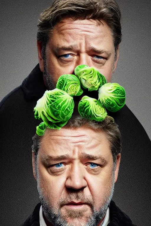 📷 russell crowe is a brussel sprout, made of food, | Stable Diffusion ...