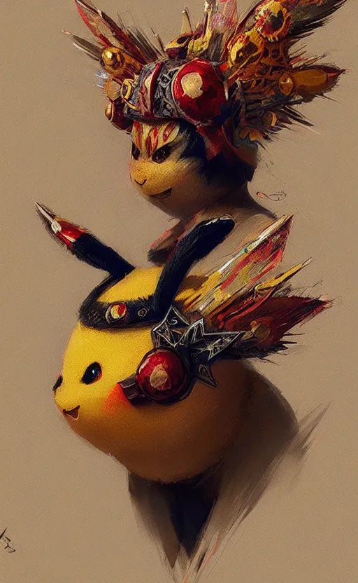 gorgeous pikachu wearing headdress, intricate, | Stable Diffusion | OpenArt