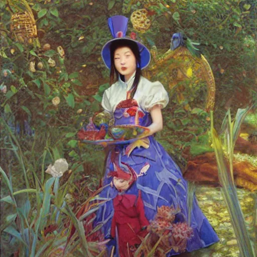 portrait of an east asian alice in wonderland, by | Stable Diffusion ...