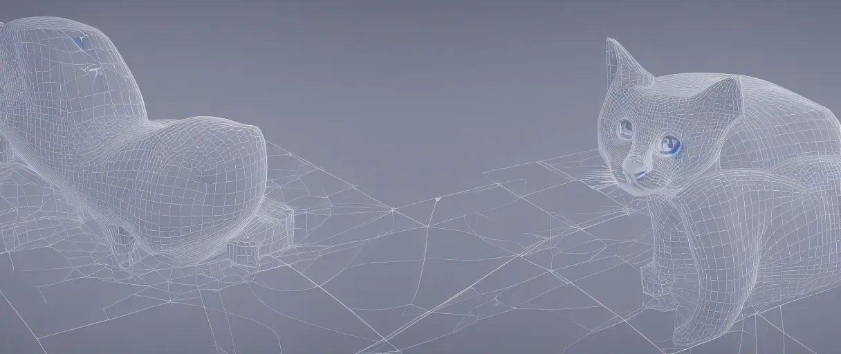 futuristic 3 d render of schrodinger's cat, quantum | Stable Diffusion ...