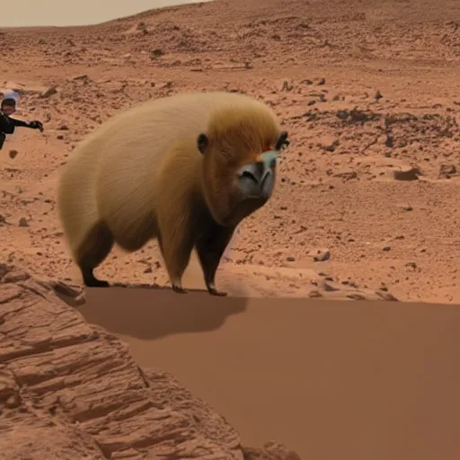 cinematic shot of Barack Obama riding on top of a | Stable Diffusion