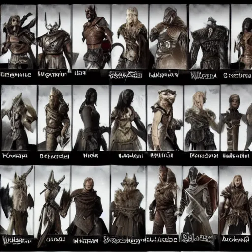 skyrim characters | Stable Diffusion | OpenArt