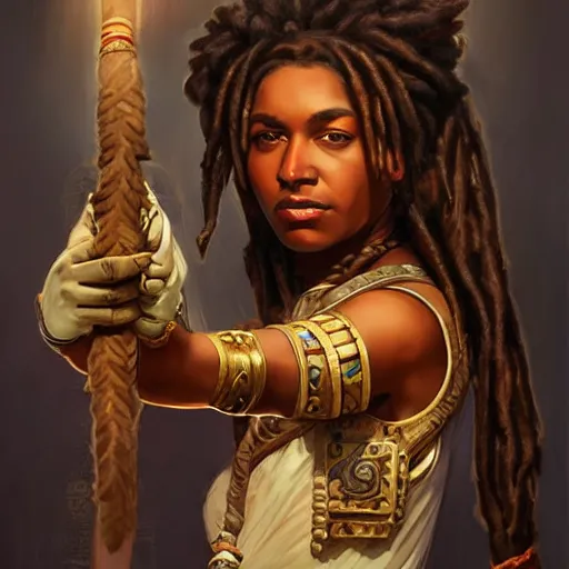 a strong, dark-skinned mesopotamian young archer girl | Stable Diffusion