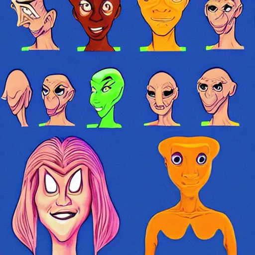 character face design of a humanoid alien in the 2000s | Stable ...