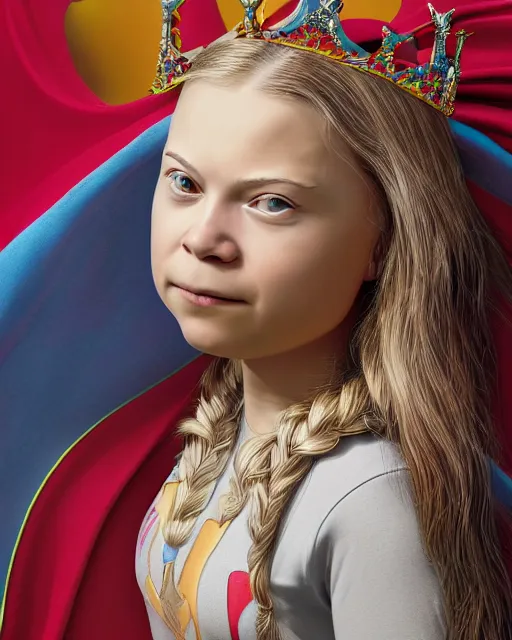 closeup face profile portrait of greta thunberg as | Stable Diffusion ...