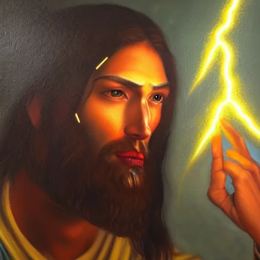 beautiful detailed religious oil painting of cyborg | Stable Diffusion ...