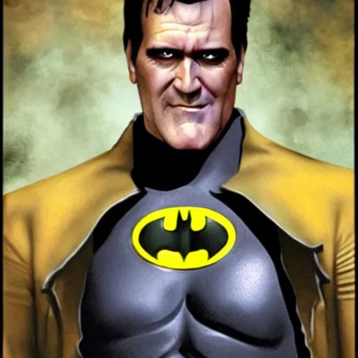 Bruce Campbell playing as batman, hyper realistic, HD, | Stable ...