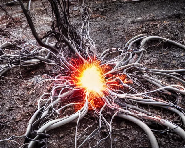 meaty complex futuristic and cables creature computer | Stable Diffusion | OpenArt