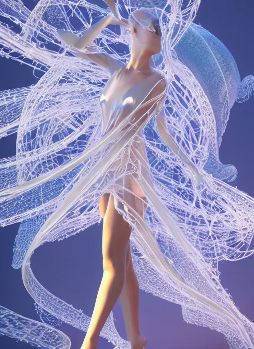 Very Shiny and Detailed Jelly Fish Dress, 3D Fashion, | Stable Diffusion | OpenArt