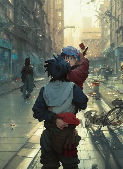 Highly detailed portrait of homeless and beaten up Ash | Stable ...