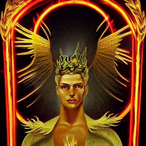 Oil canvas of Lucifer, ruler of Inferno, capital sin | Stable Diffusion ...