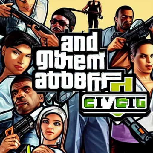 Grand Theft Auto logo, with VI at the bottom | Stable Diffusion | OpenArt