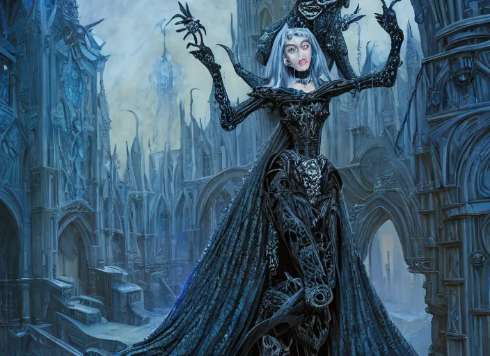 a beautiful witch queen with bright blue eyes, pale | Stable Diffusion ...