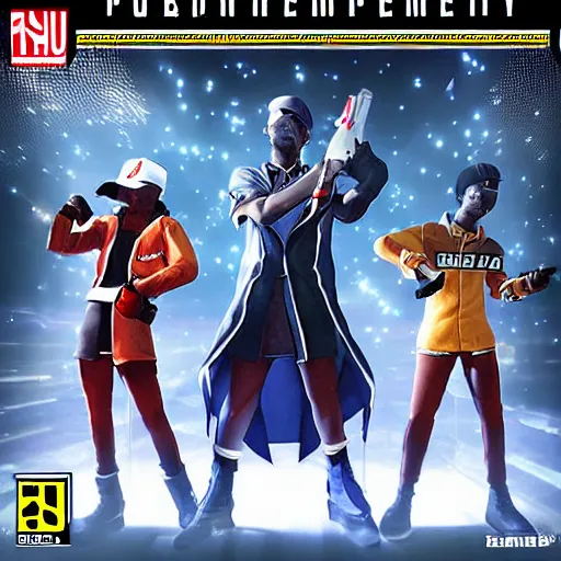 PUBLIC ENEMY RAP GROUP JRPG PS2 COVER UNREAL ENGINE | Stable Diffusion