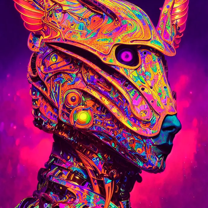 bright psychedelic animal cyborg, diffuse lighting, | Stable Diffusion ...