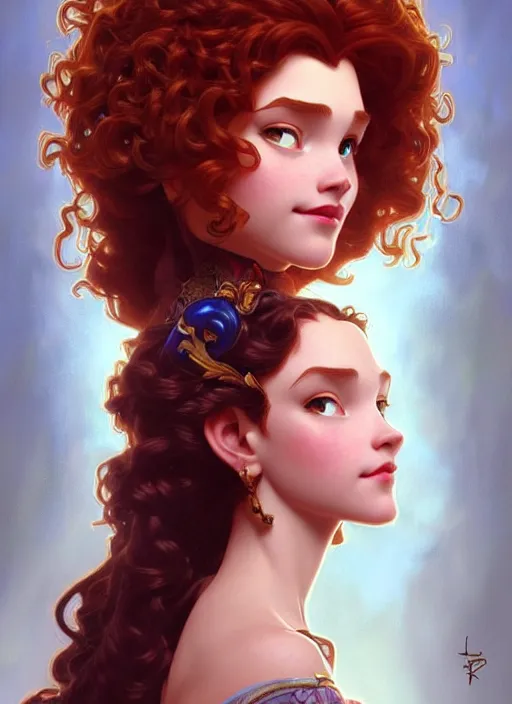 portrait of disney merida, intricate, elegant, highly | Stable ...