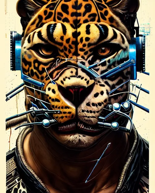 a portrait of a muscular anthropomorphic cyberpunk | Stable Diffusion ...