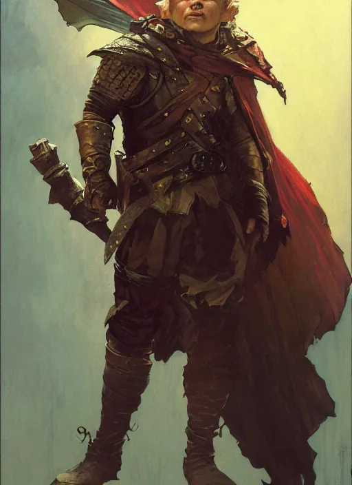 a halfling rogue, face in shadow, billowing cloak. | Stable Diffusion ...