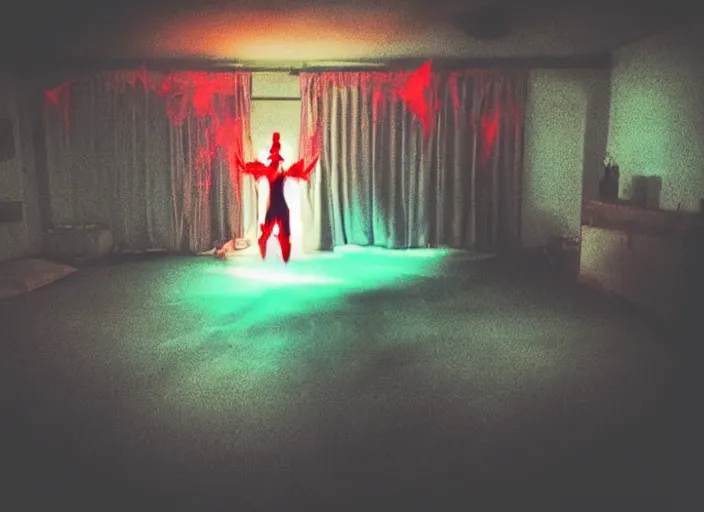 horror demon evil transparent spirit attacks in living | Stable Diffusion