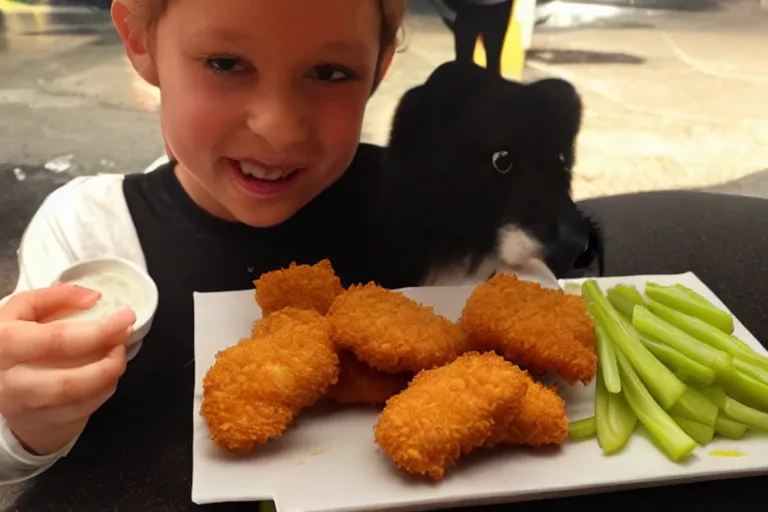 spirit shadow eating chicken nuggets | Stable Diffusion | OpenArt