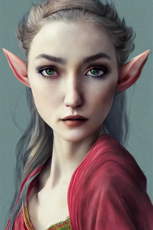 beautiful female elf wearing robes, digital art, 8k, | Stable Diffusion ...