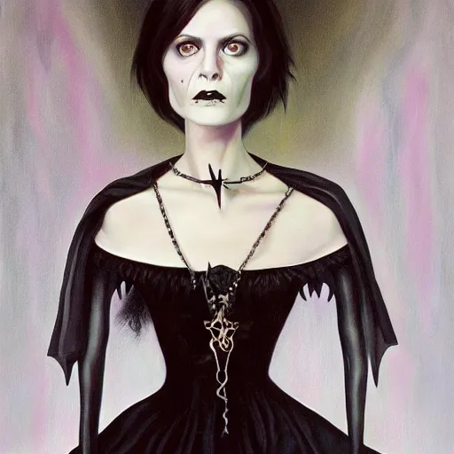 portrait of a gothic vampire girl by ron mueck, anna | Stable Diffusion ...