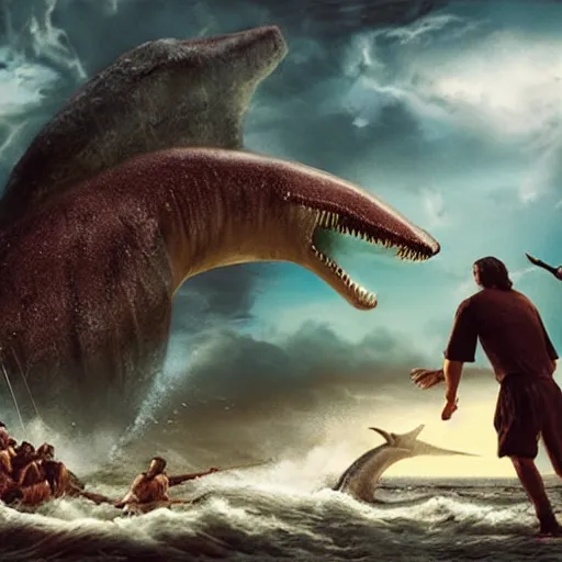 moses vs mosasaurus | Stable Diffusion | OpenArt