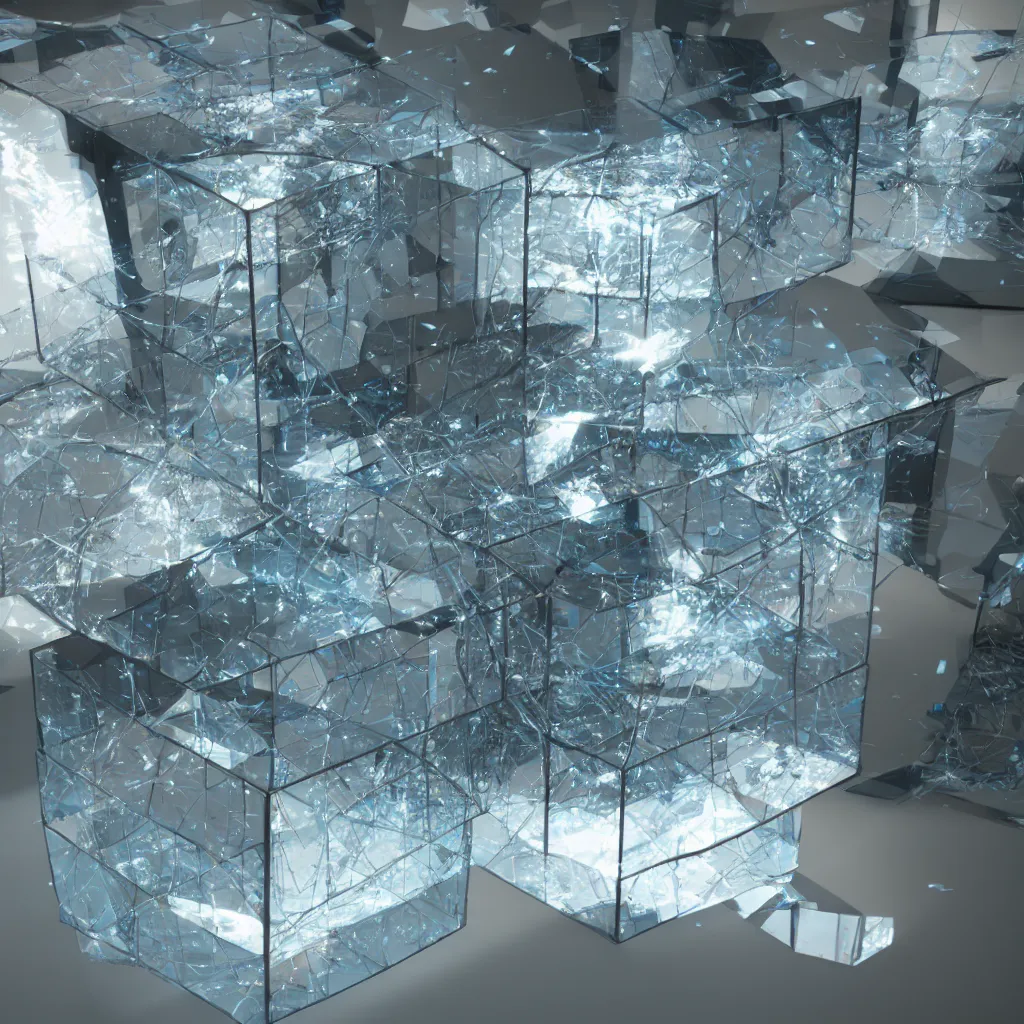 photo realistic glass cube contains a whole universe | Stable Diffusion ...