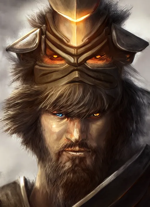 wandering samurai paladin glowing white eyes, shaggy | Stable Diffusion ...