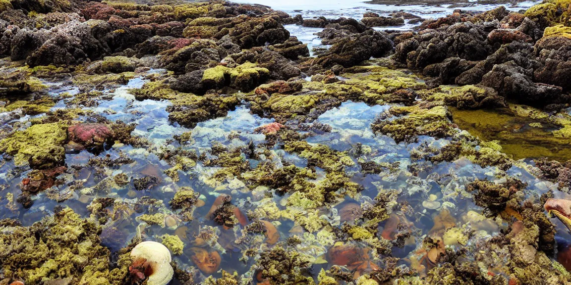 Brackish tidepools in rural Alaska, various sea | Stable Diffusion ...